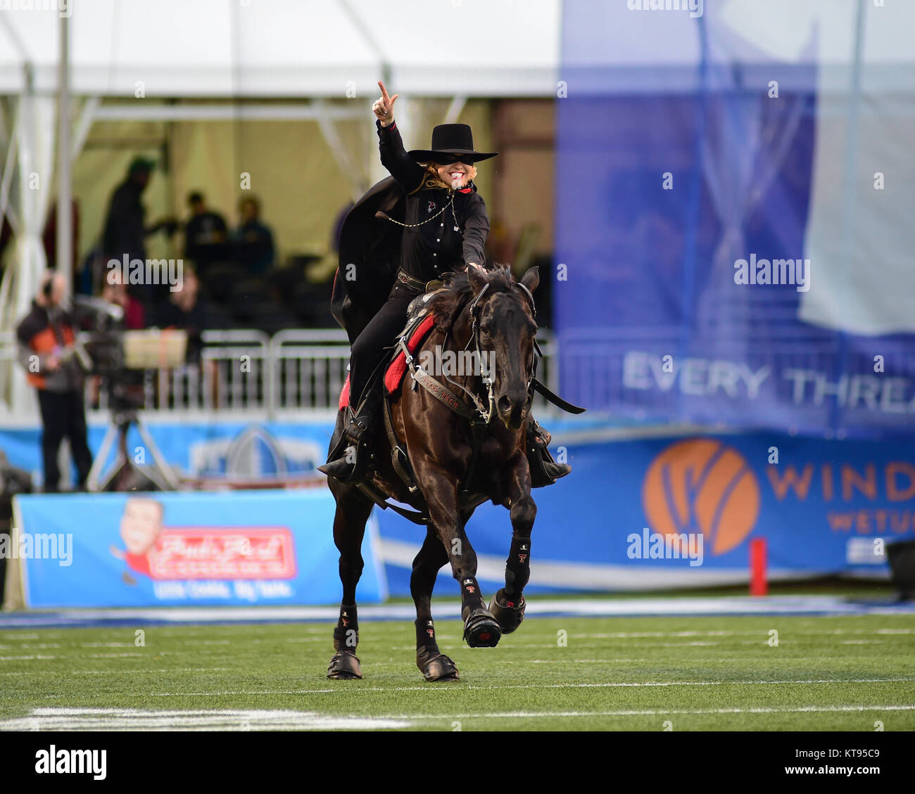 December 23, 2017; Birmingham, AL, USA; Texas Tech, MASKED RIDER ...
