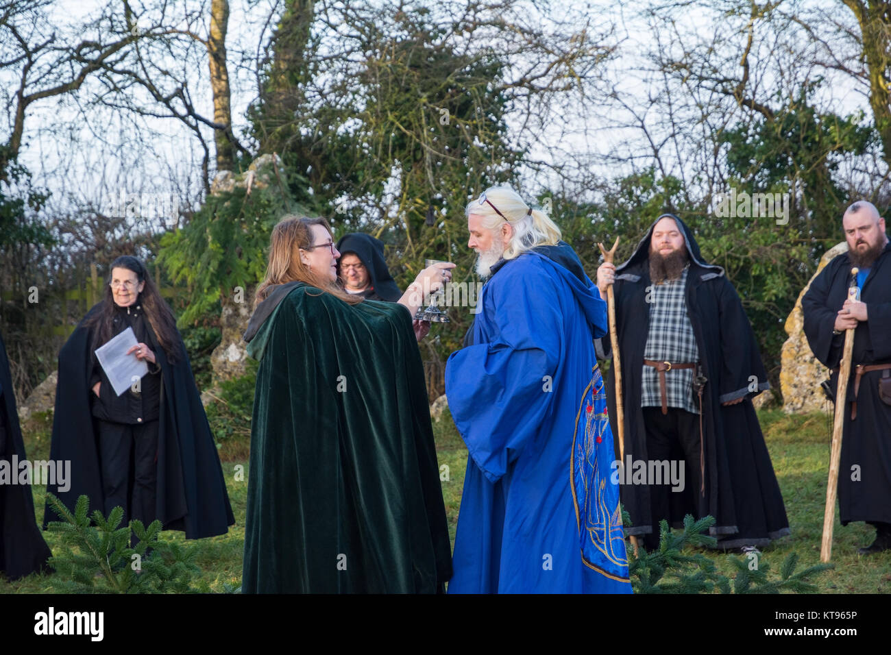 Chipping Norton, UK. 23rd December 2017. Yule Winter Solstice Ceremony ...