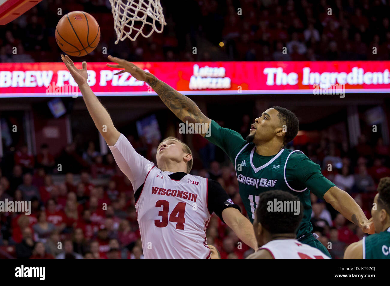 Madison, WI, USA. 23rd Dec, 2017. Wisconsin Badgers guard Brad Davison ...