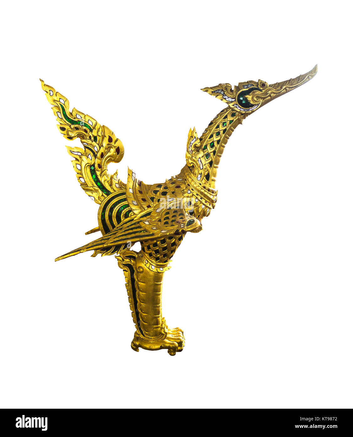 Swan statue style Thai art isolated Stock Photo - Alamy