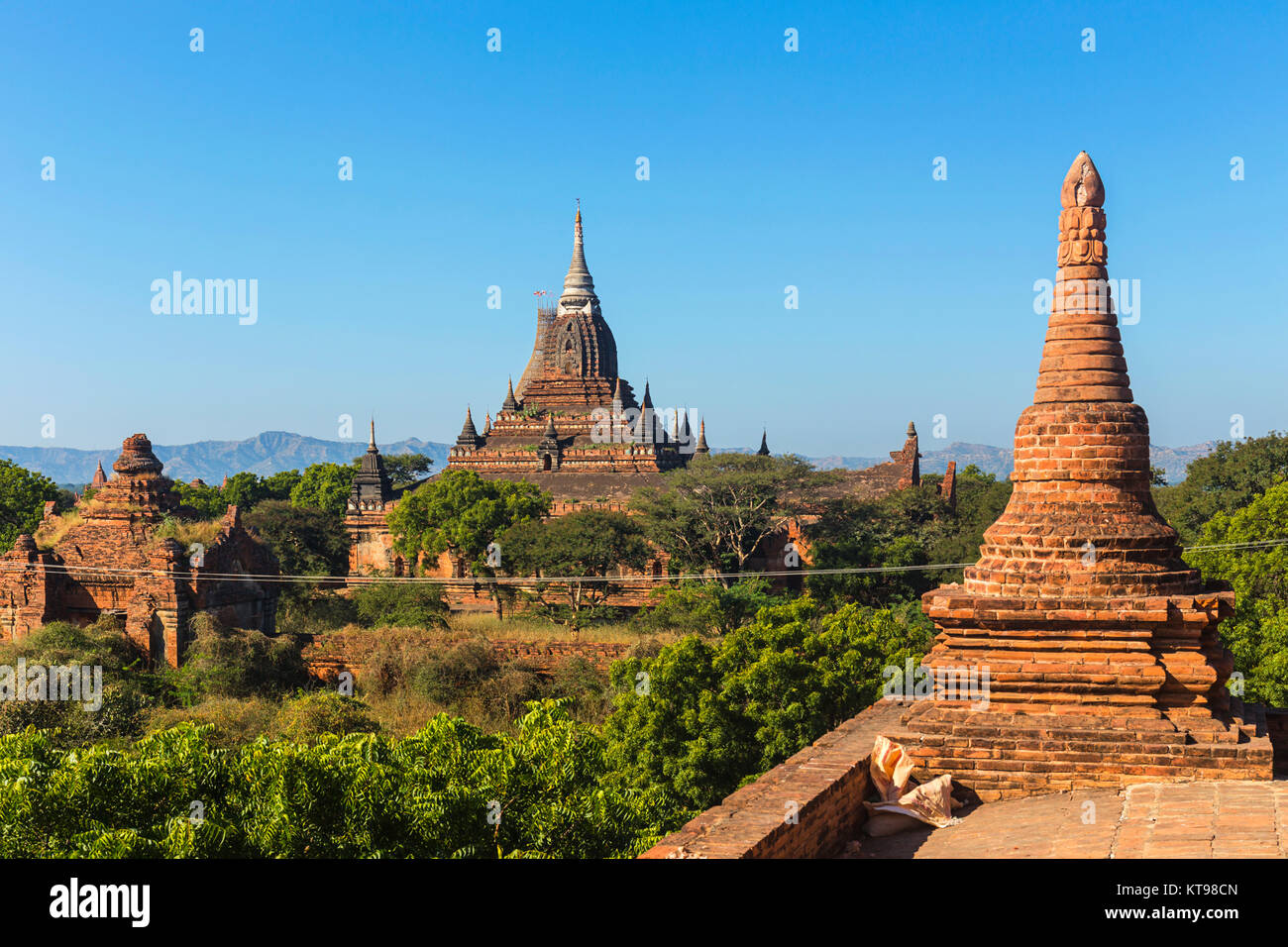 Bagan buddha tower at day Stock Photo - Alamy