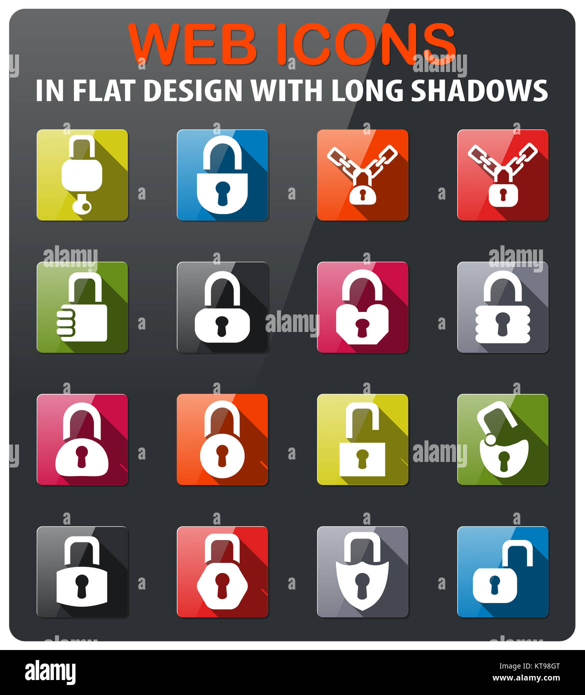 lock icons set Stock Photo - Alamy