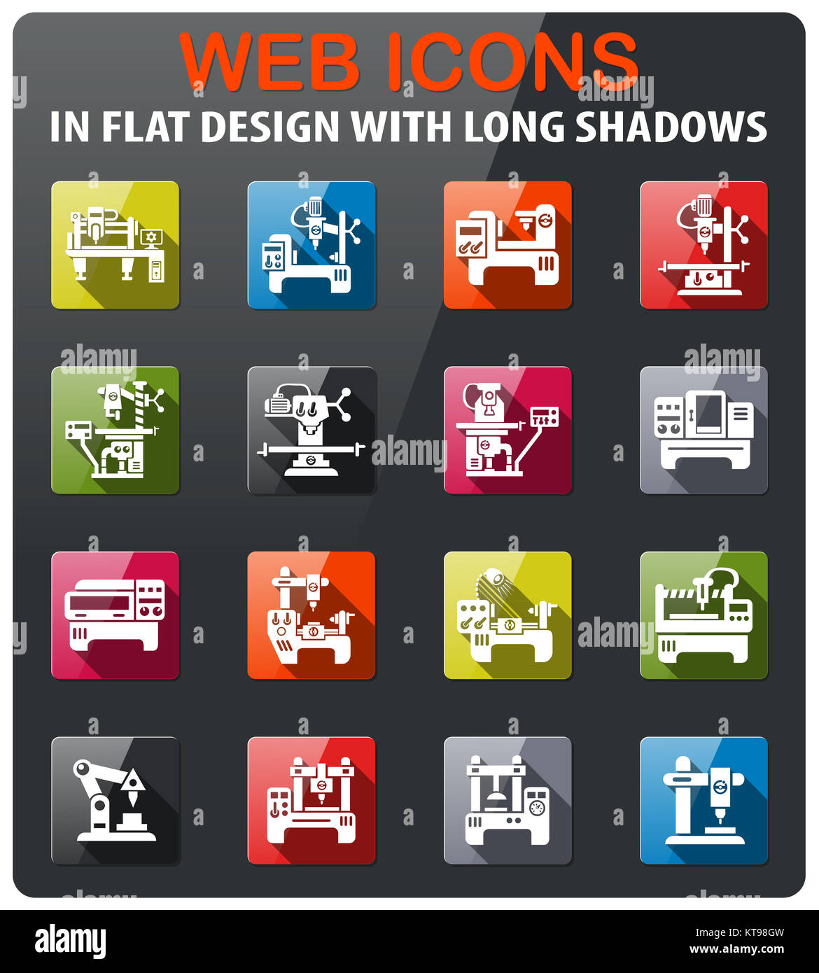 industrial equipment icon set Stock Photo - Alamy