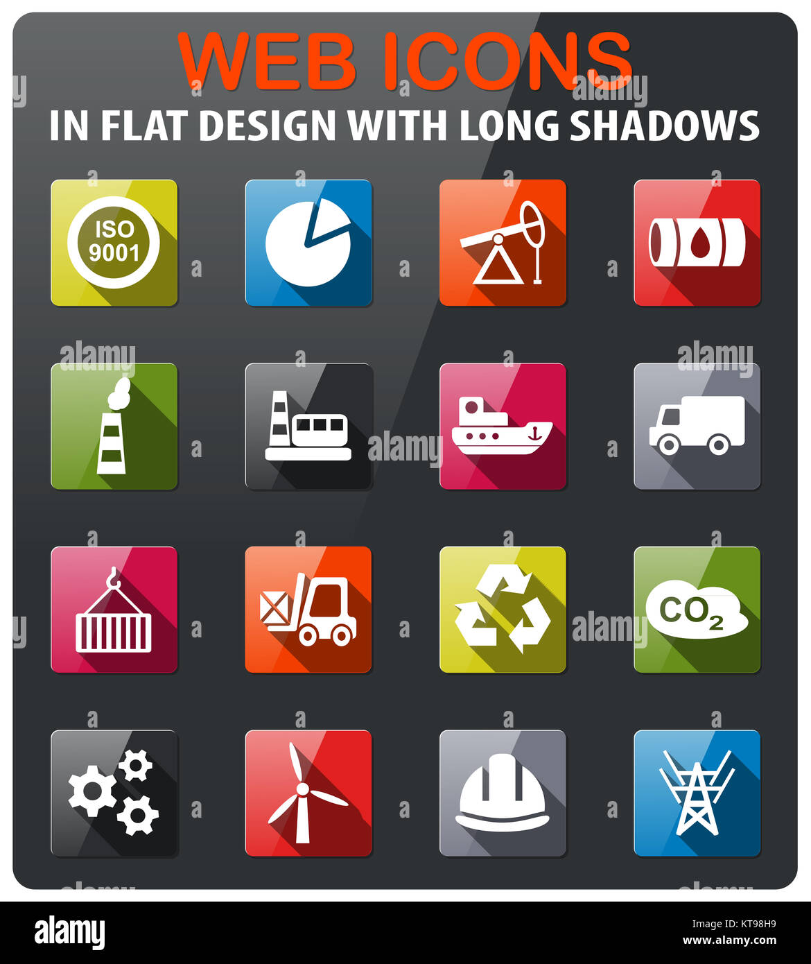 industry icon set Stock Photo - Alamy