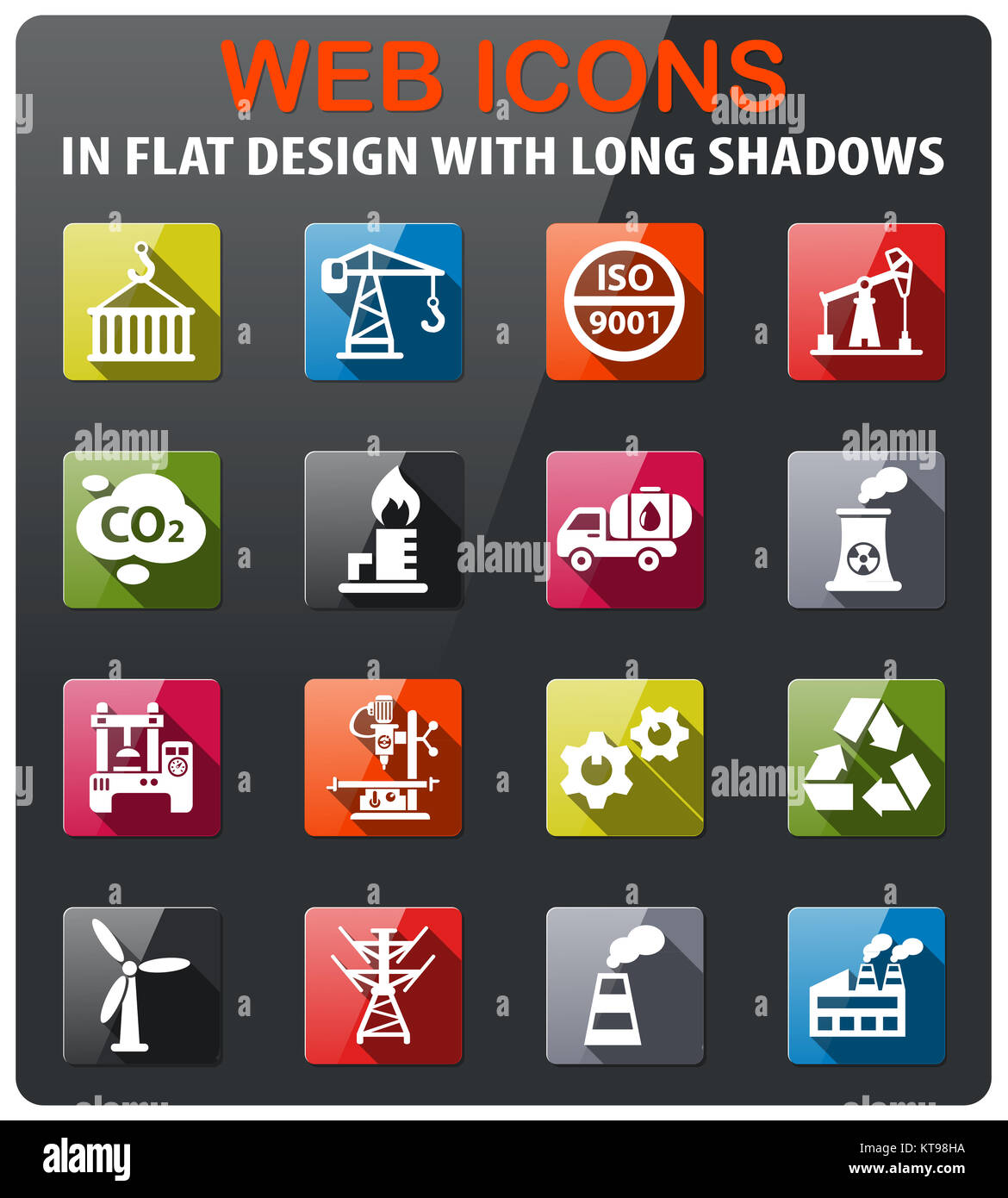 industry icon set Stock Photo - Alamy