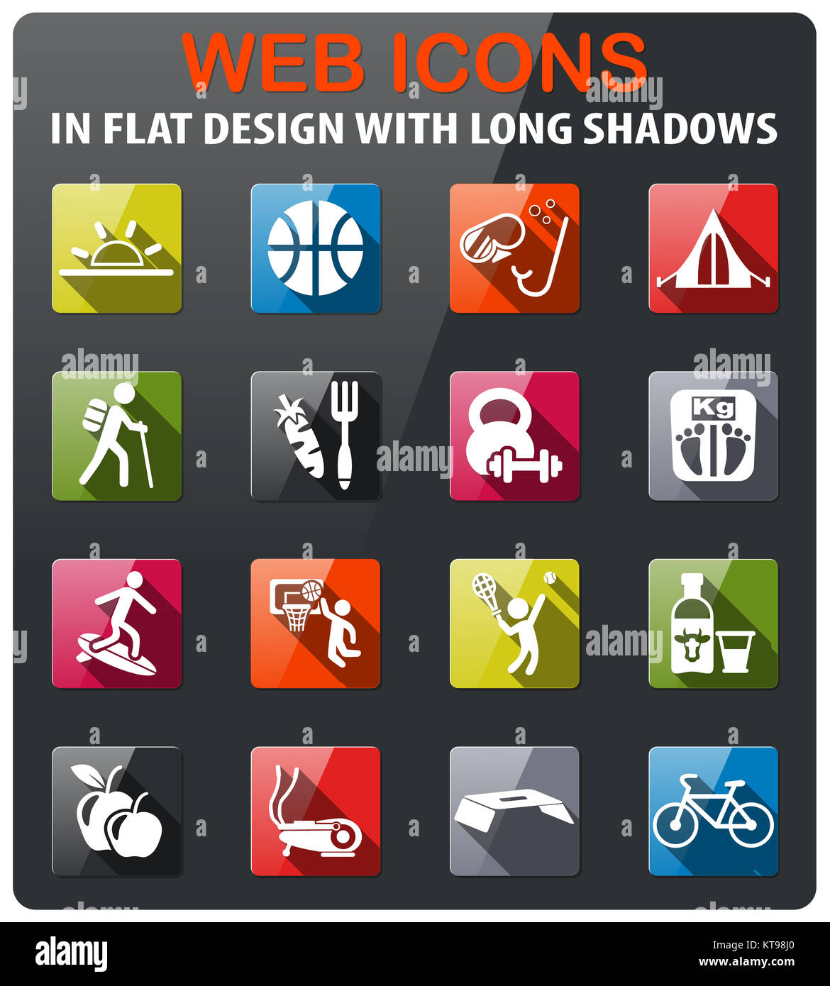 healthy lifestyle icon set Stock Photo - Alamy