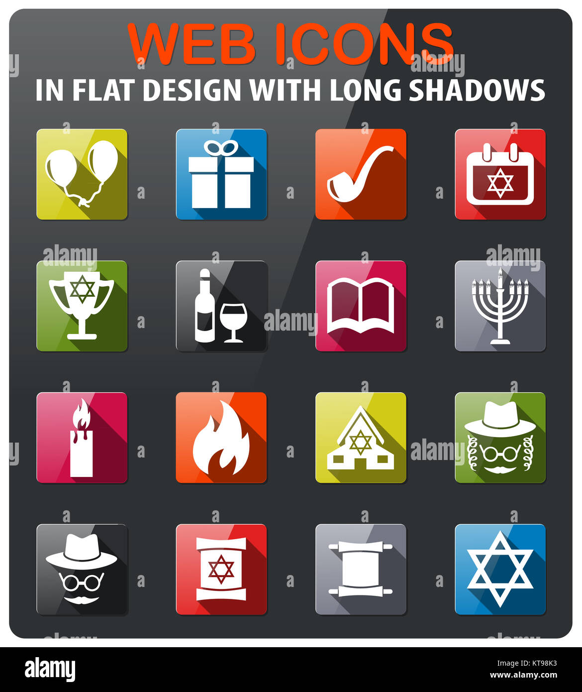 hanukkah icon set Stock Photo - Alamy