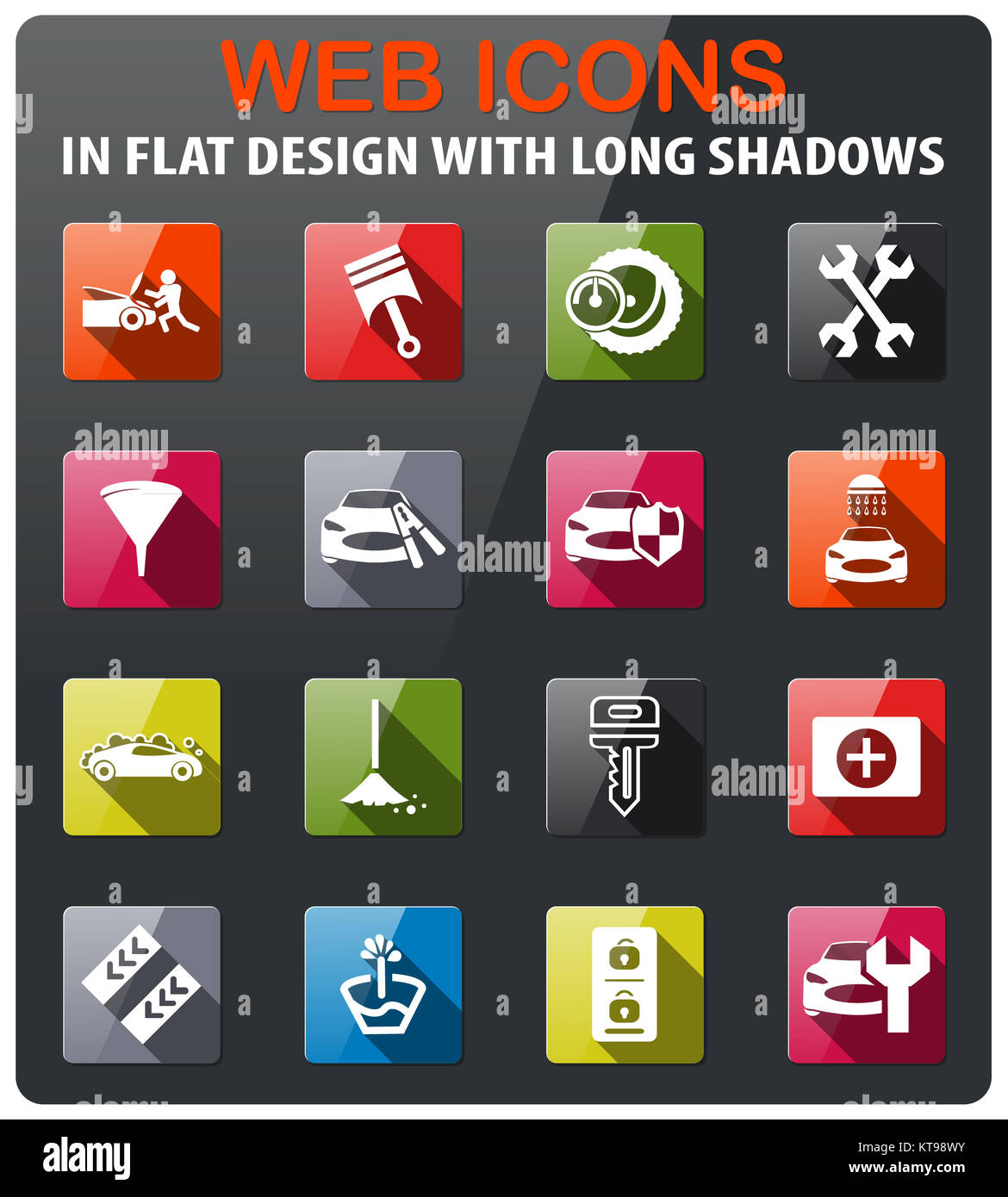 car shop icon set Stock Photo - Alamy