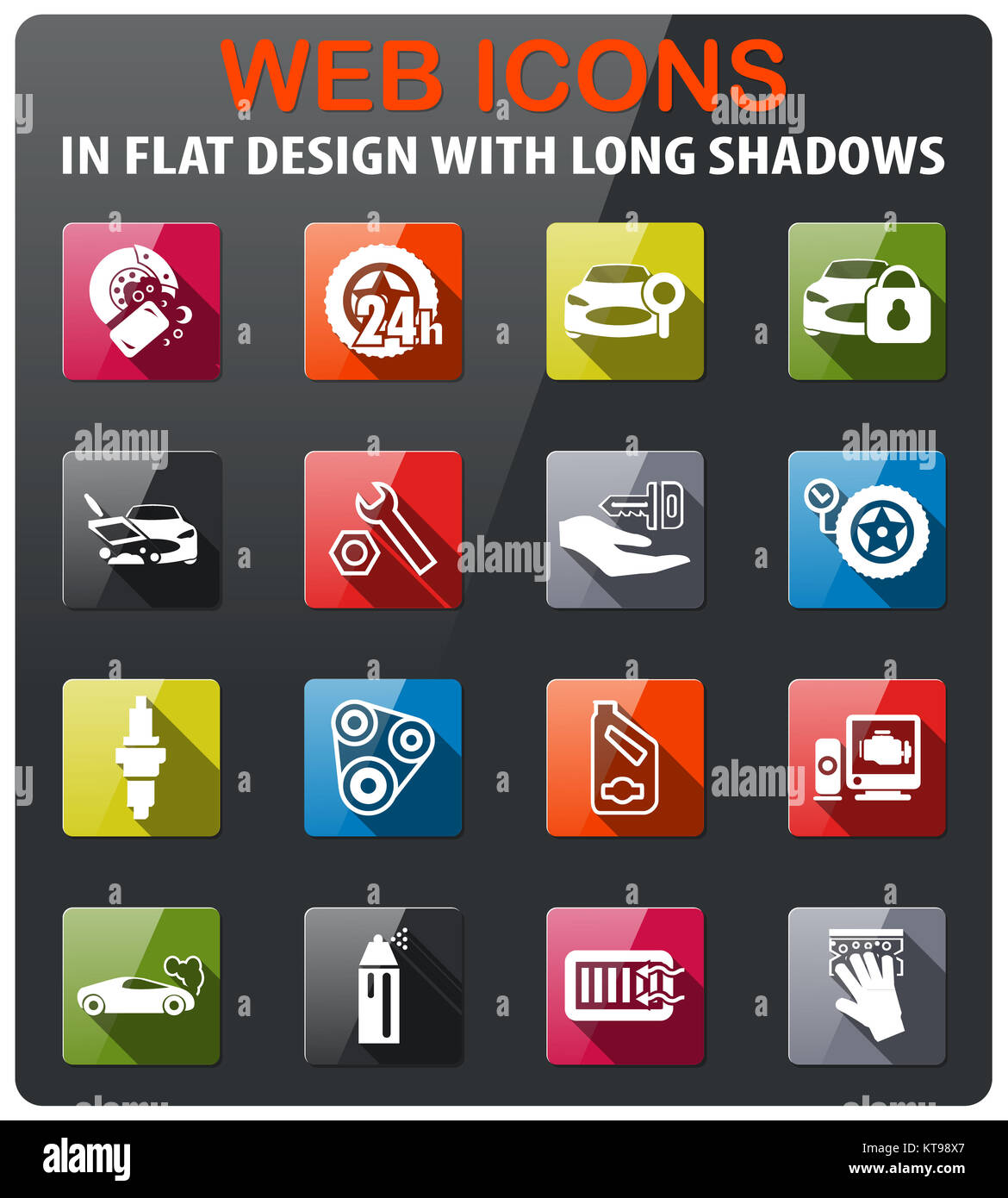 car shop icon set Stock Photo - Alamy