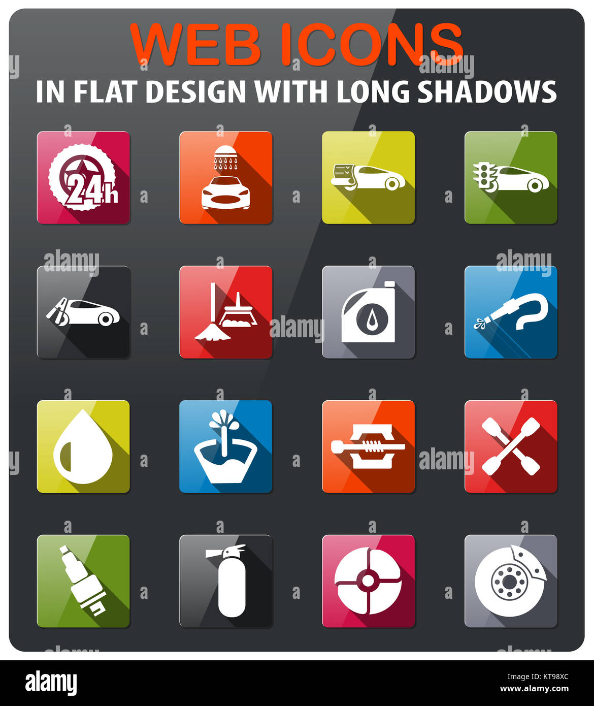 car shop icon set Stock Photo - Alamy