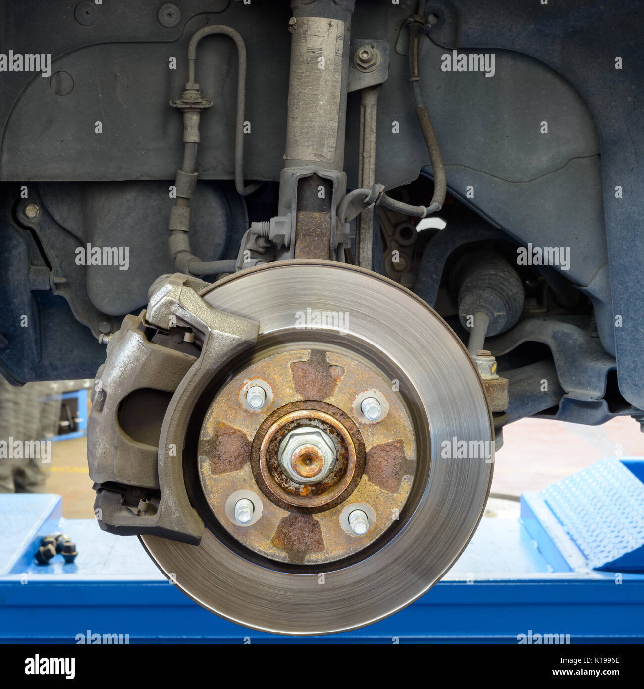 Shock absorber and brakes Stock Photo - Alamy