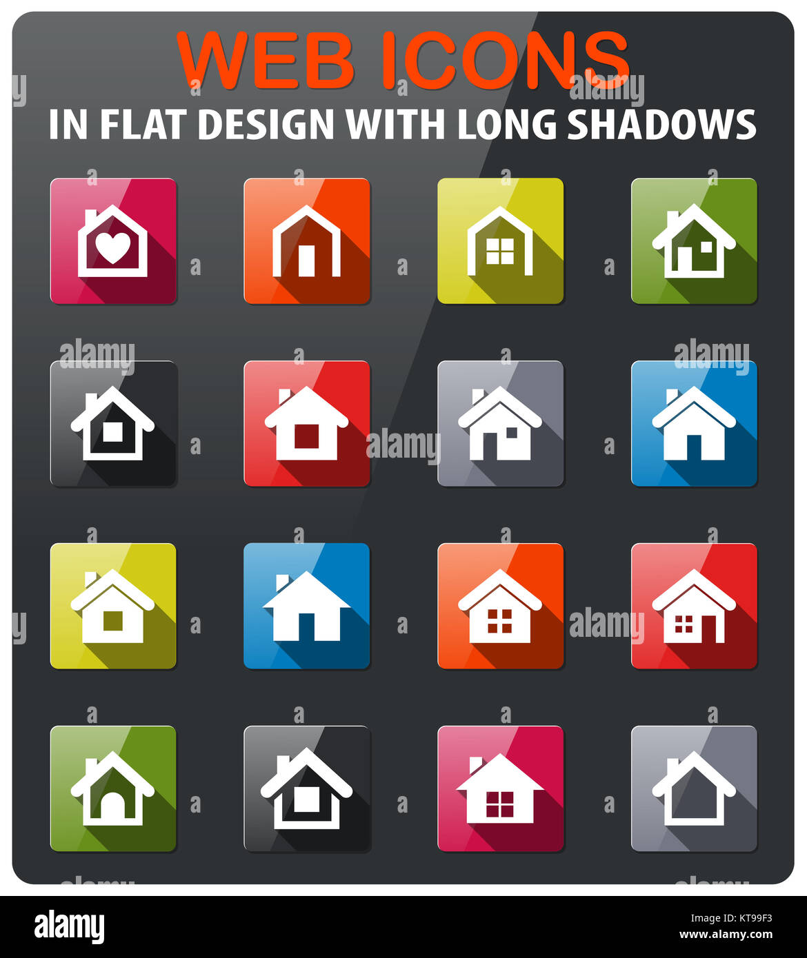 home icon set Stock Photo - Alamy