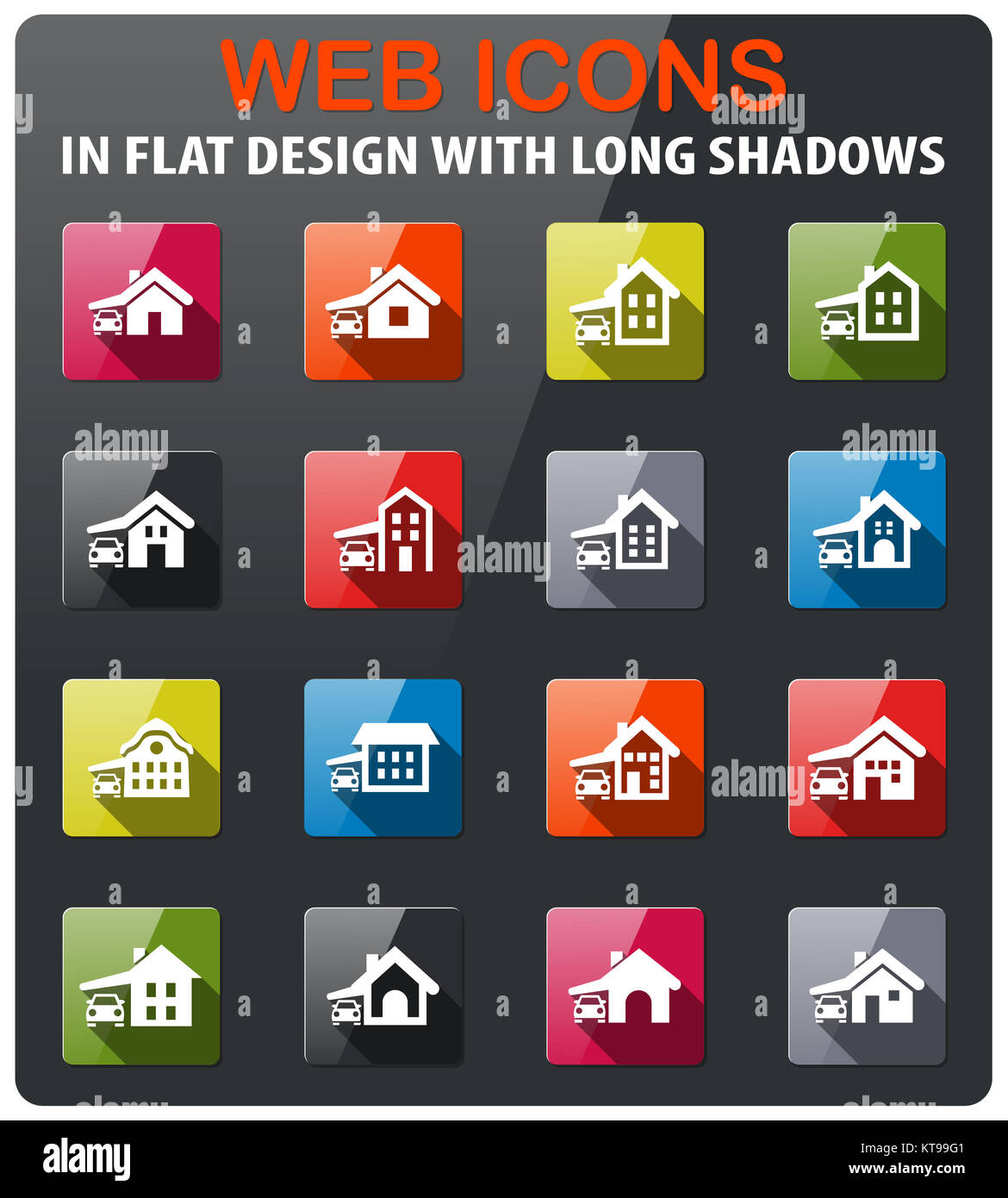 house type icon set Stock Photo - Alamy
