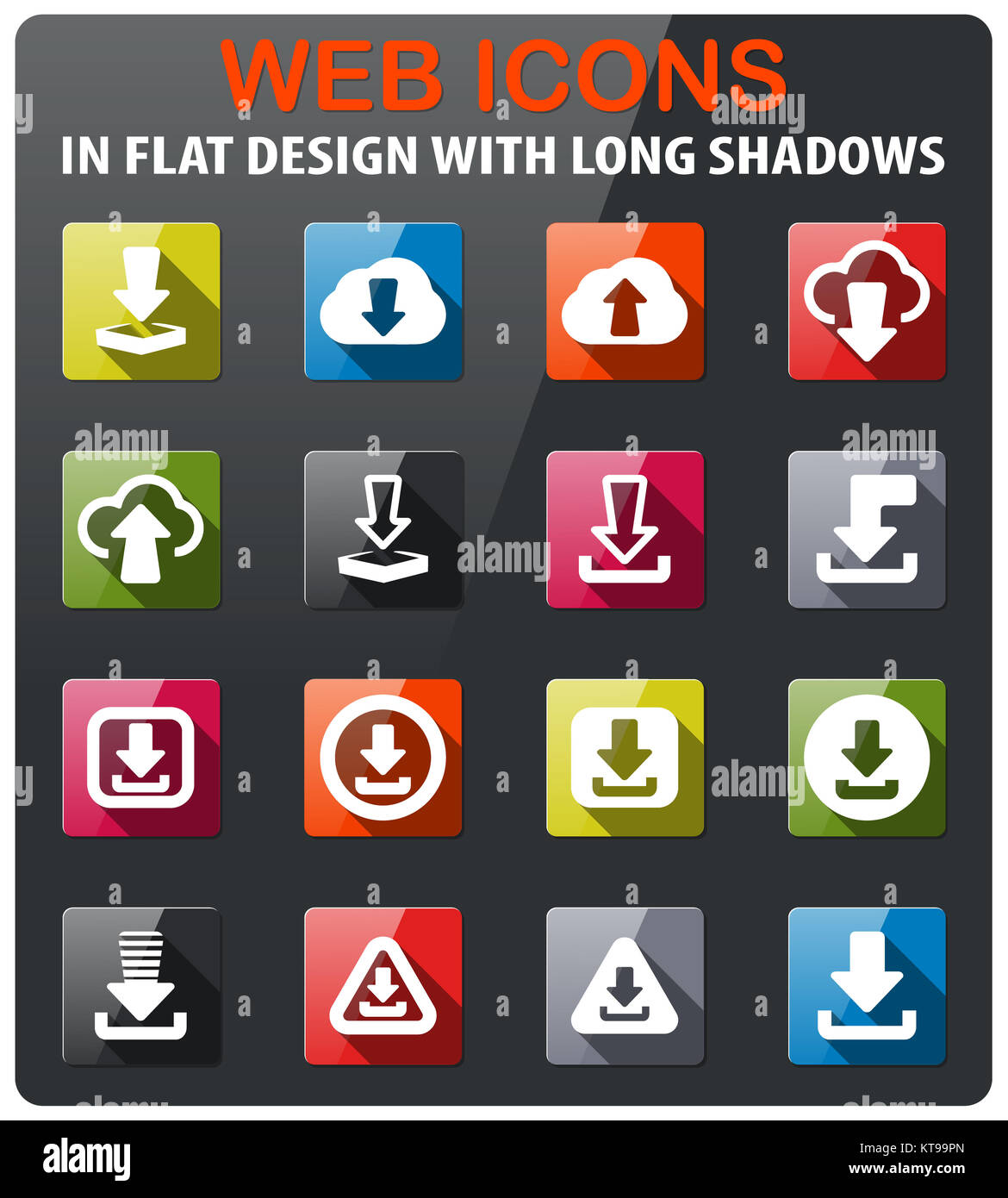 download icon set Stock Photo - Alamy