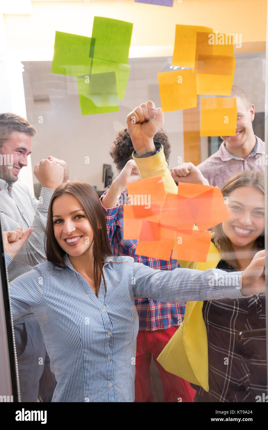 young creative startup business people on meeting at modern office ...