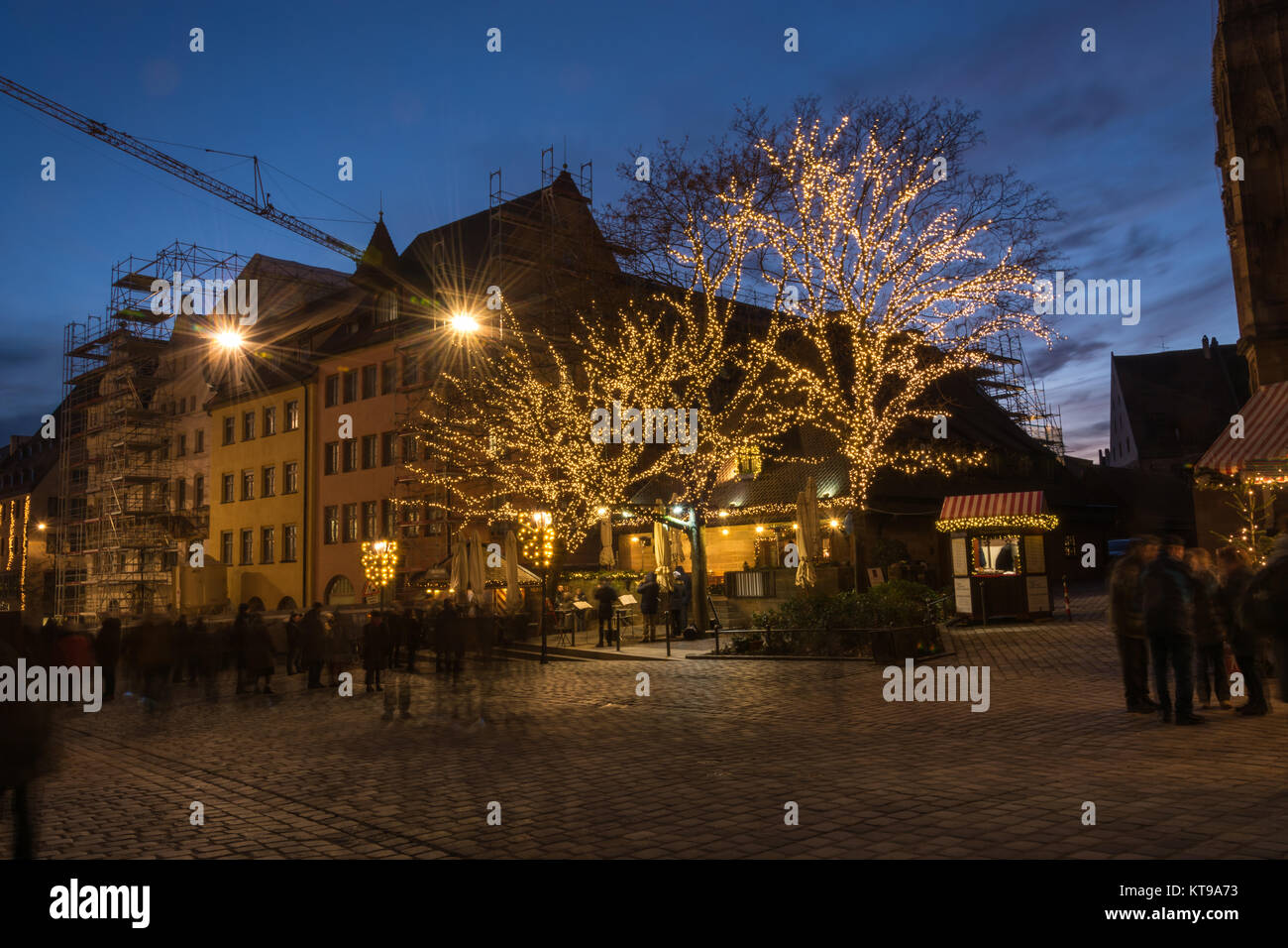 NUREMBERG, GERMANY - December 12th, 2017: Several stands at the ...