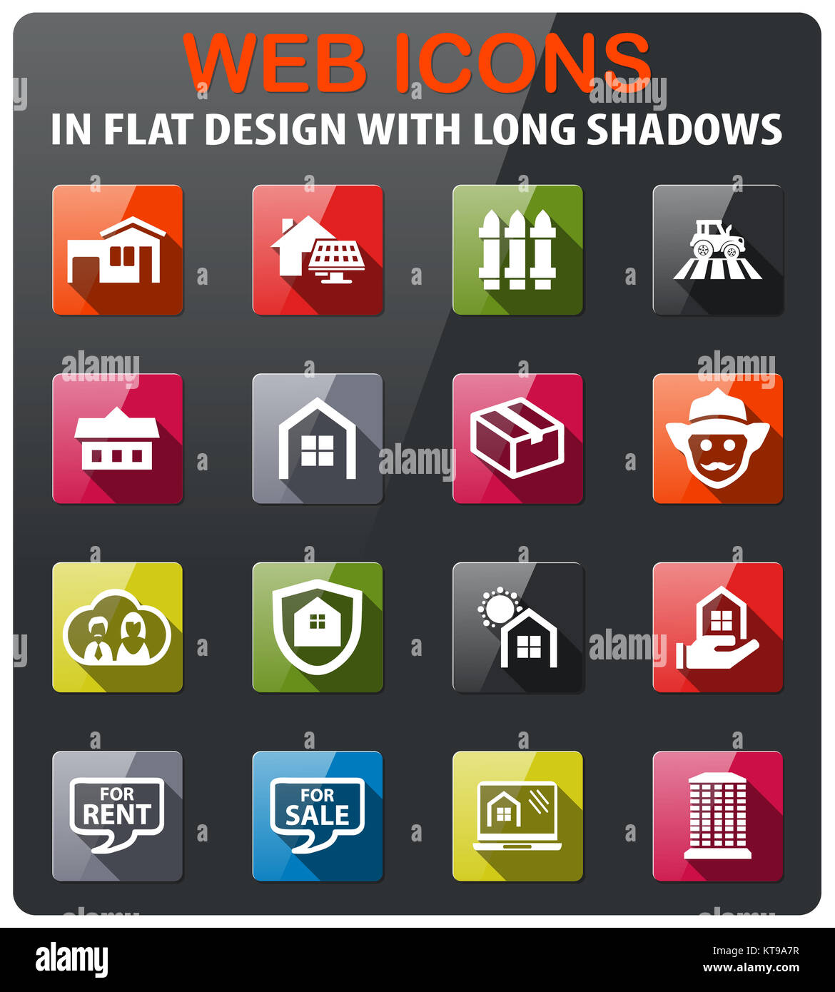 real estate icon set Stock Photo - Alamy