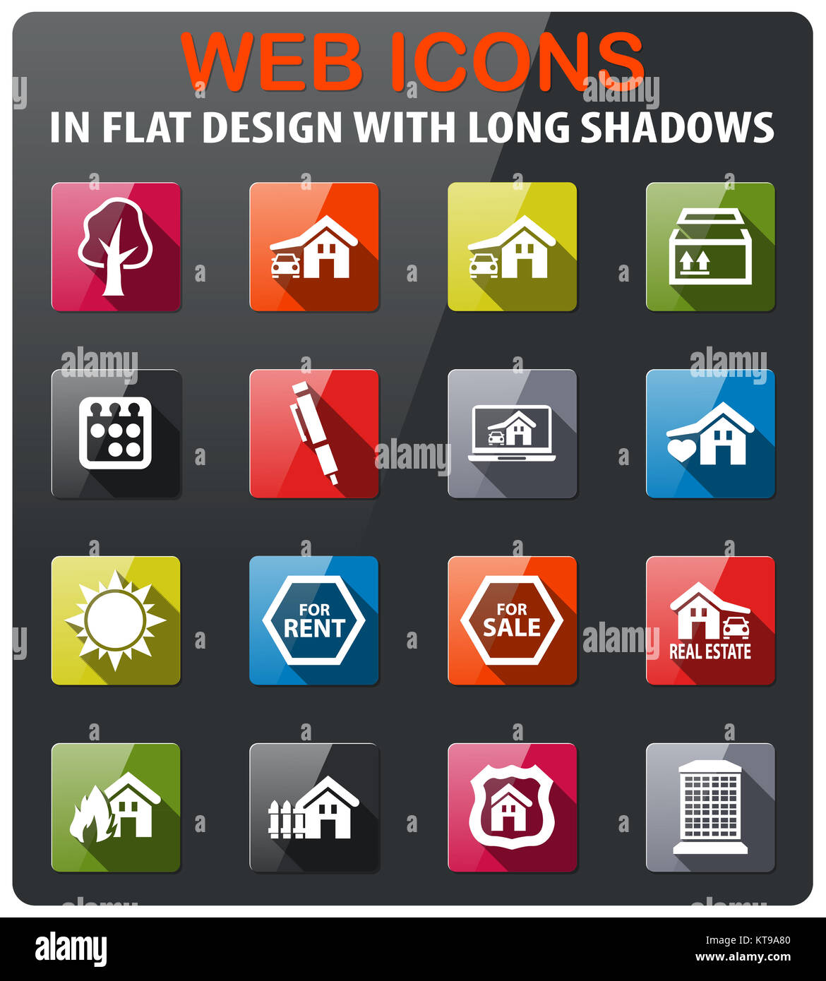 real estate icon set Stock Photo - Alamy