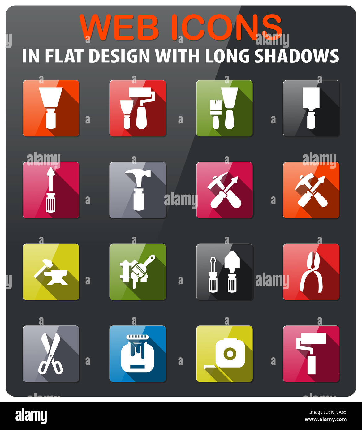 work tools icon set Stock Photo - Alamy