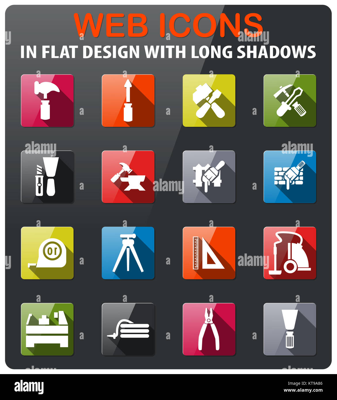 work tools icon set Stock Photo - Alamy