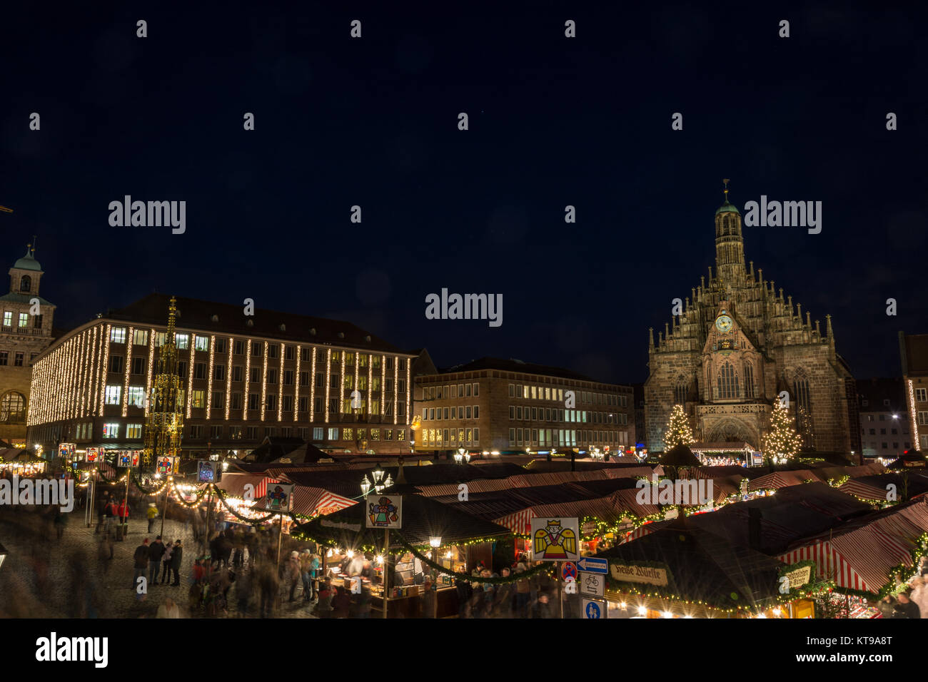 NUREMBERG, GERMANY - December 12th, 2017: The Christmas market in ...