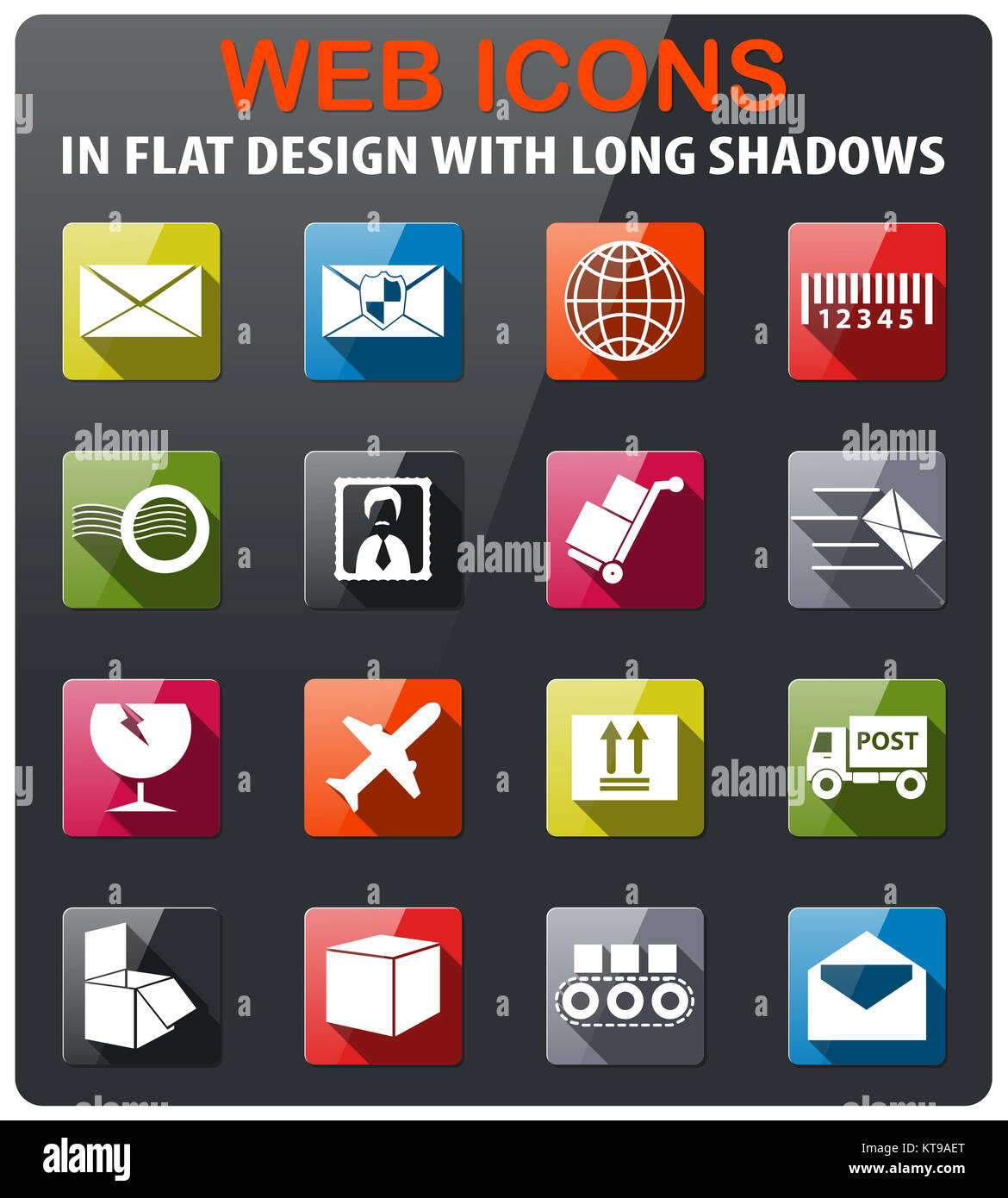 post service icon set Stock Photo - Alamy