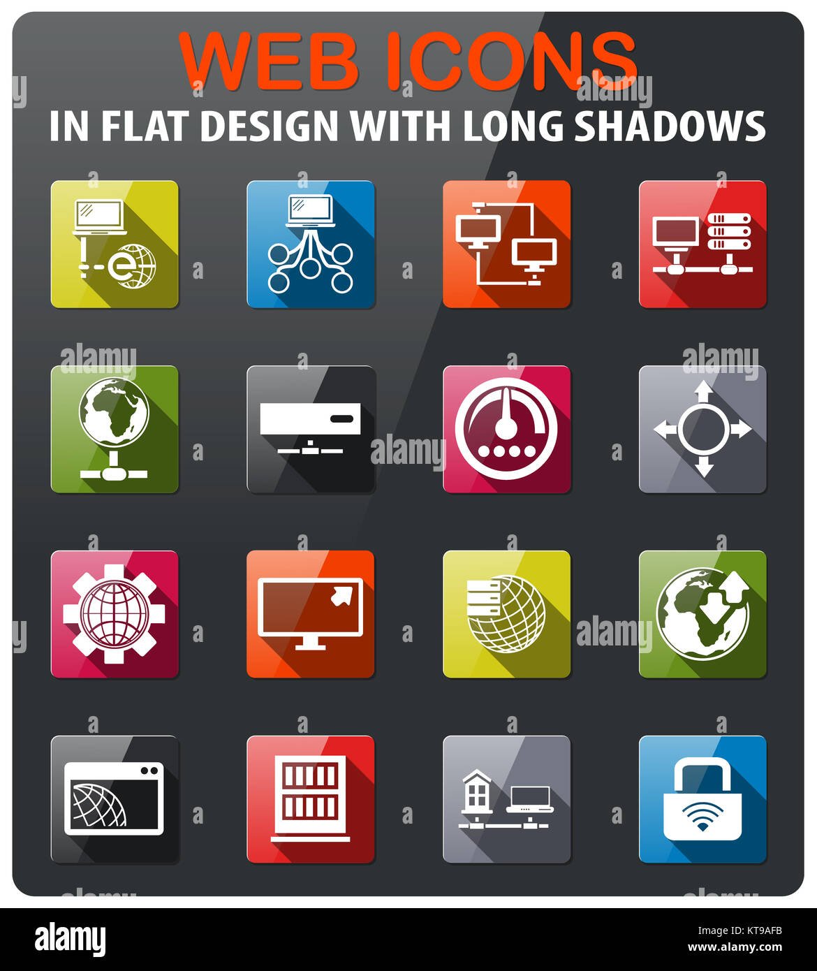 server icon set Stock Photo - Alamy