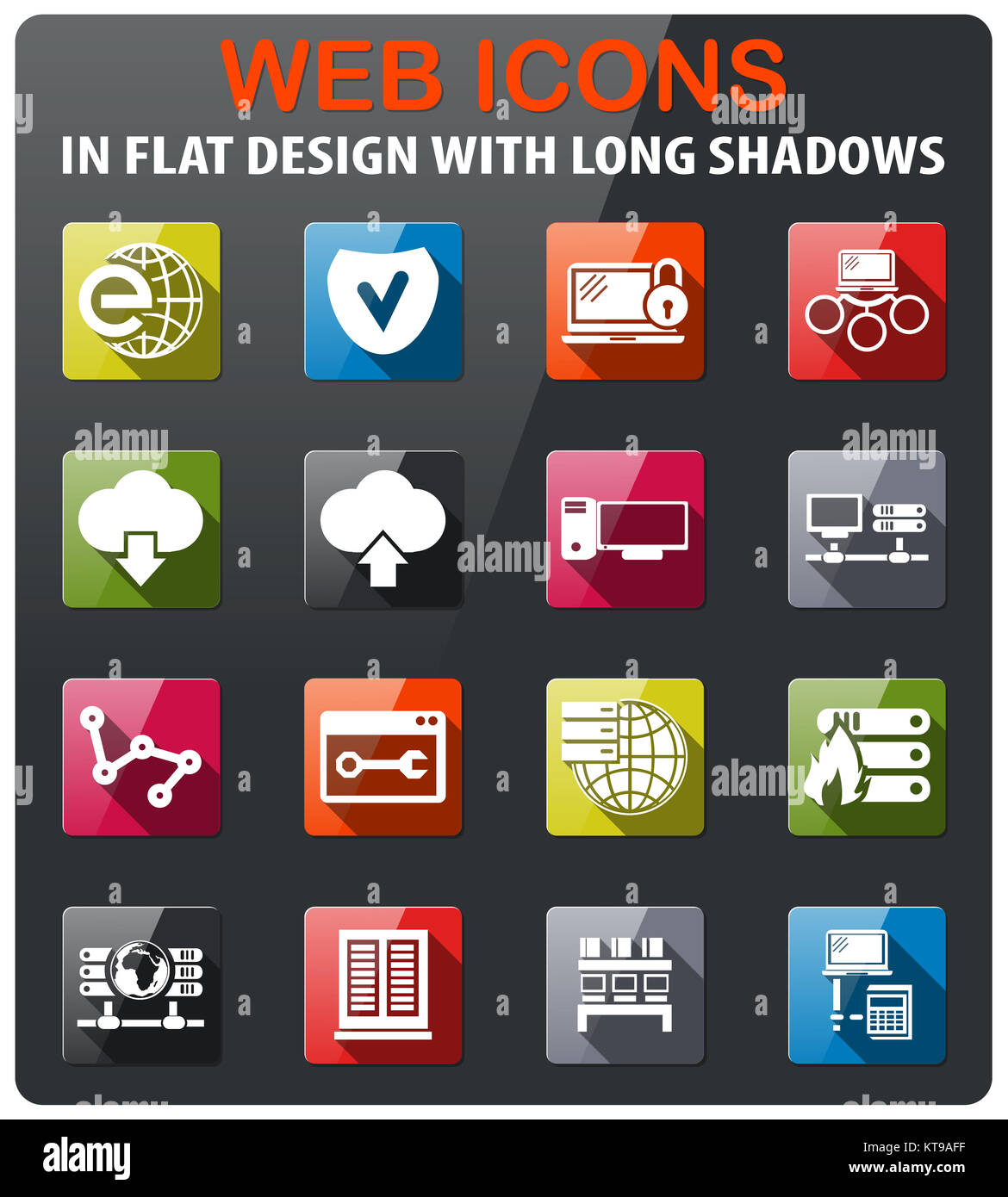 server icon set Stock Photo - Alamy