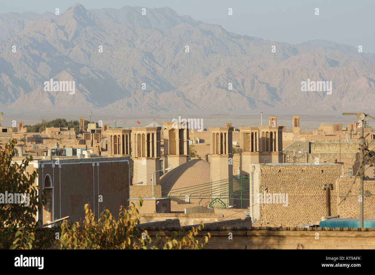 Panorama of Yazd on Sunset, Iran, Asia Stock Photo - Alamy