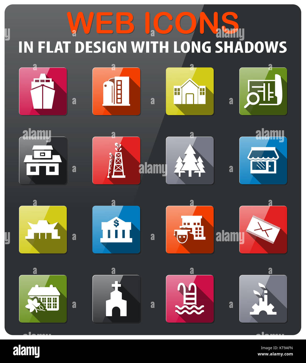 infrastructure icon set Stock Photo - Alamy