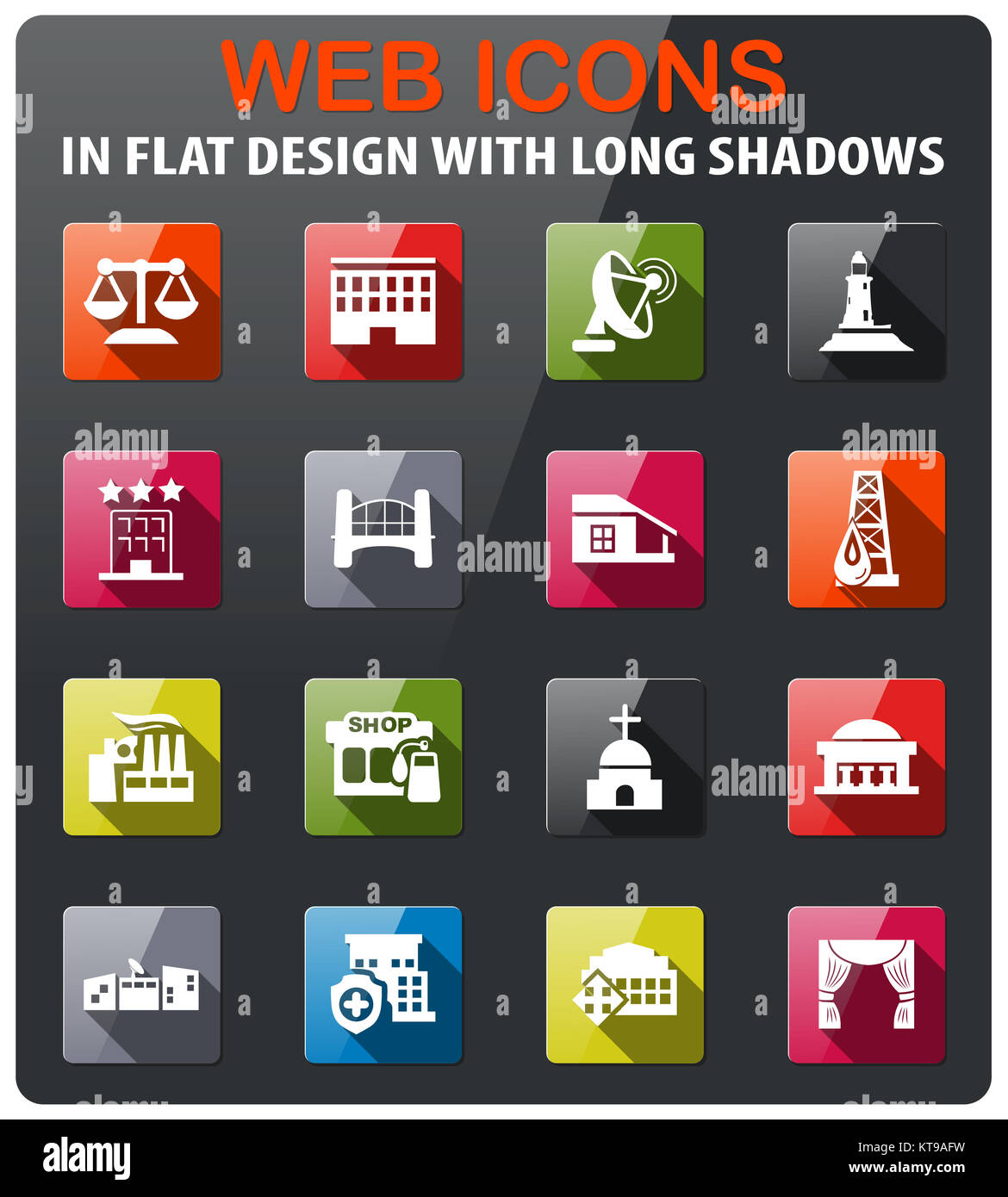 infrastructure icon set Stock Photo - Alamy