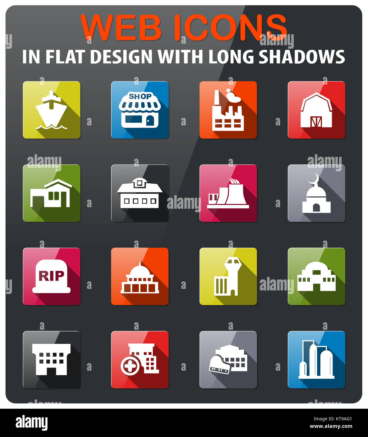 infrastructure icon set Stock Photo - Alamy