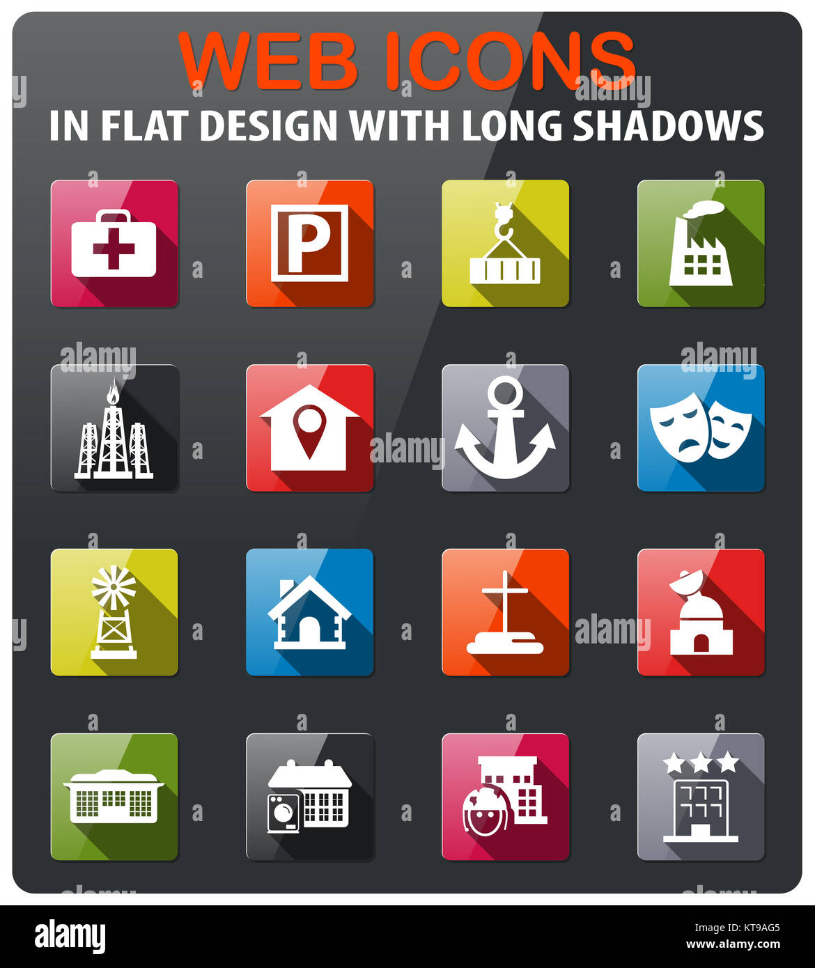 infrastructure icon set Stock Photo - Alamy