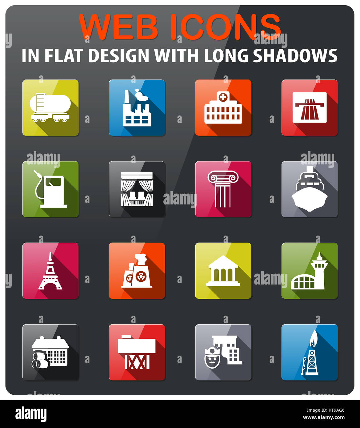 infrastructure icon set Stock Photo - Alamy