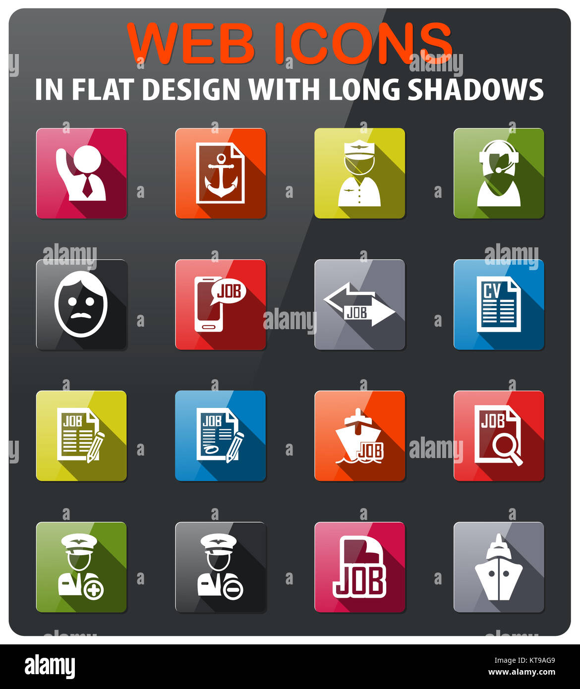 job search icon set Stock Photo - Alamy