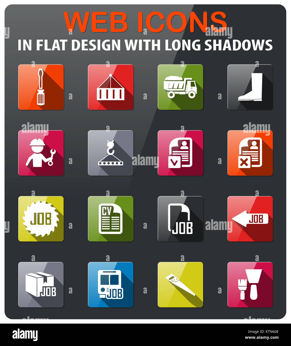 job search icon set Stock Photo - Alamy