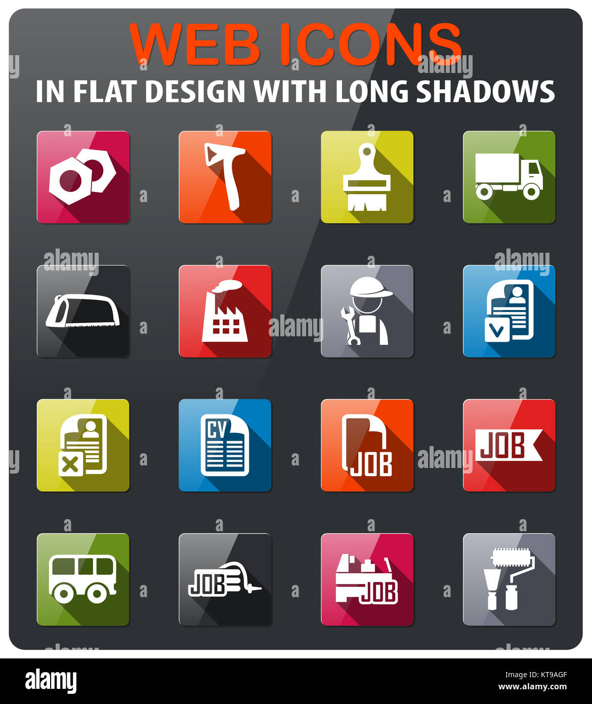 job search icon set Stock Photo - Alamy