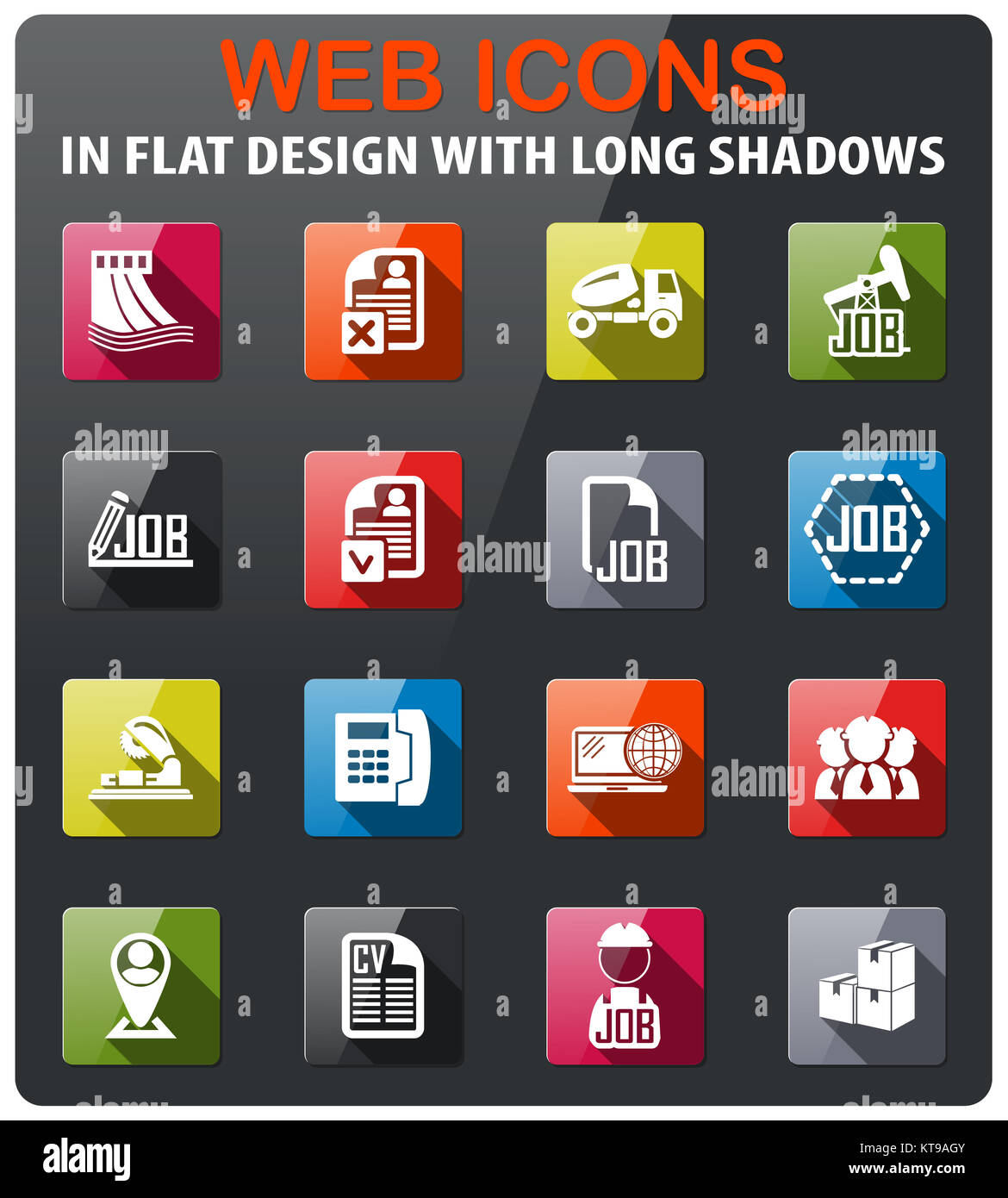 job search icon set Stock Photo - Alamy