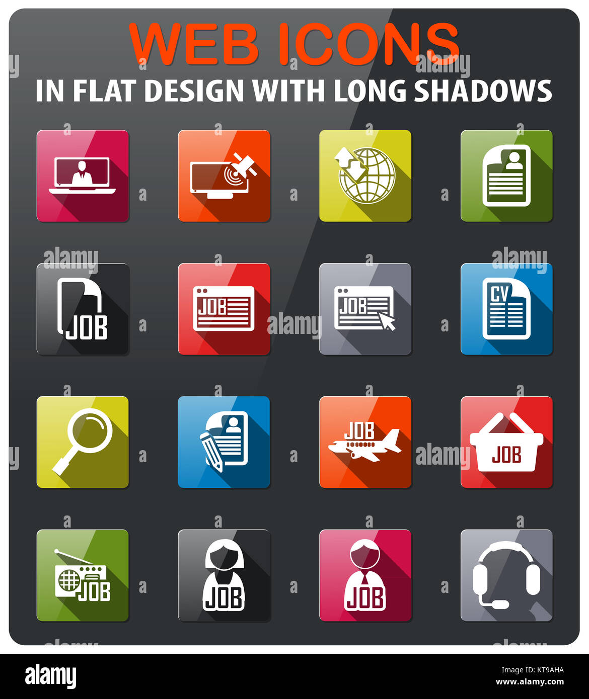 job search icon set Stock Photo - Alamy