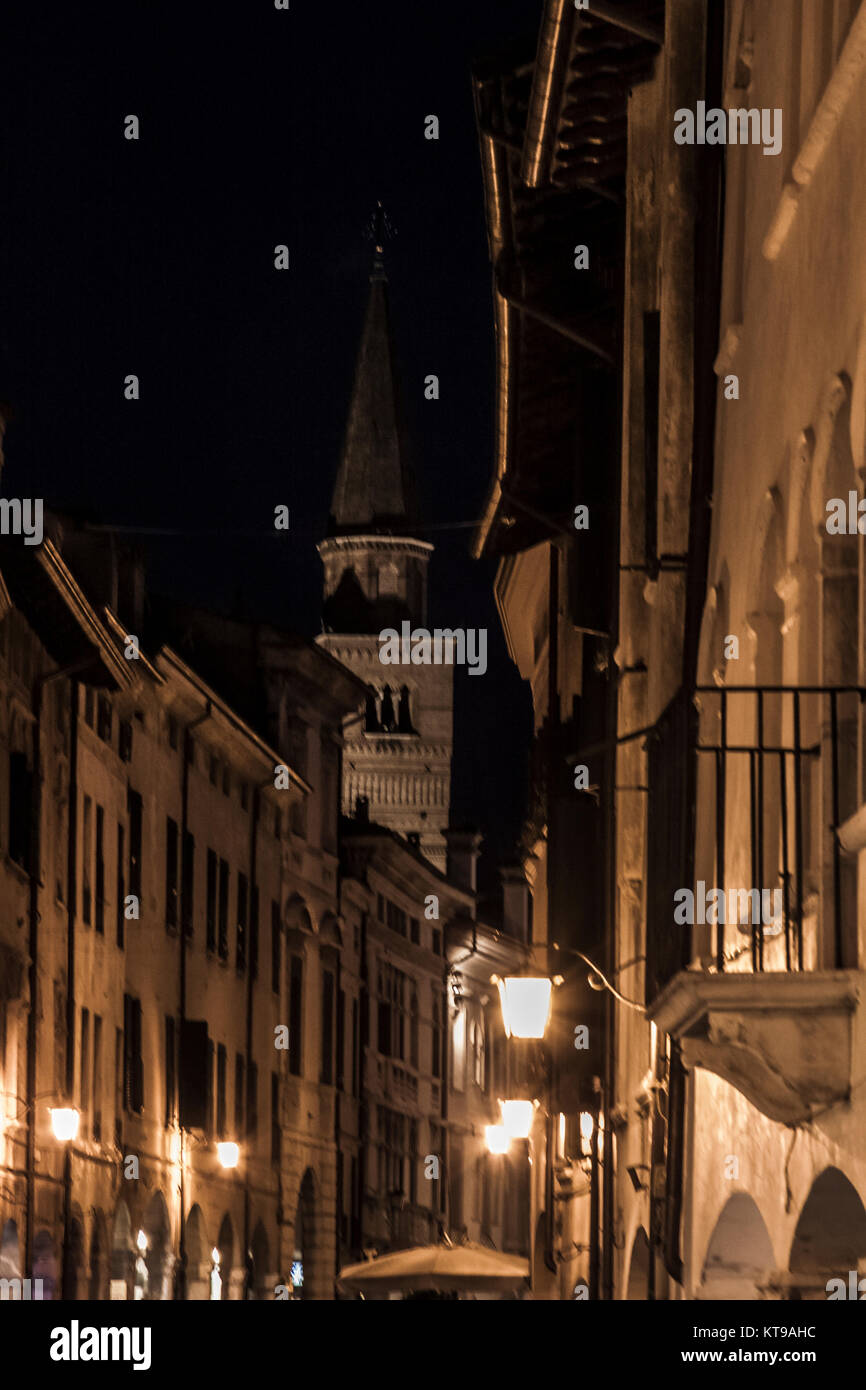 Pordenone (Italy), by night Stock Photo - Alamy