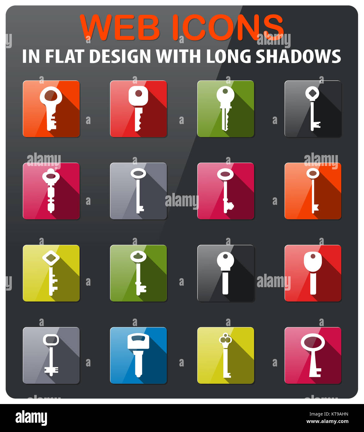 lock and key icon set Stock Photo - Alamy