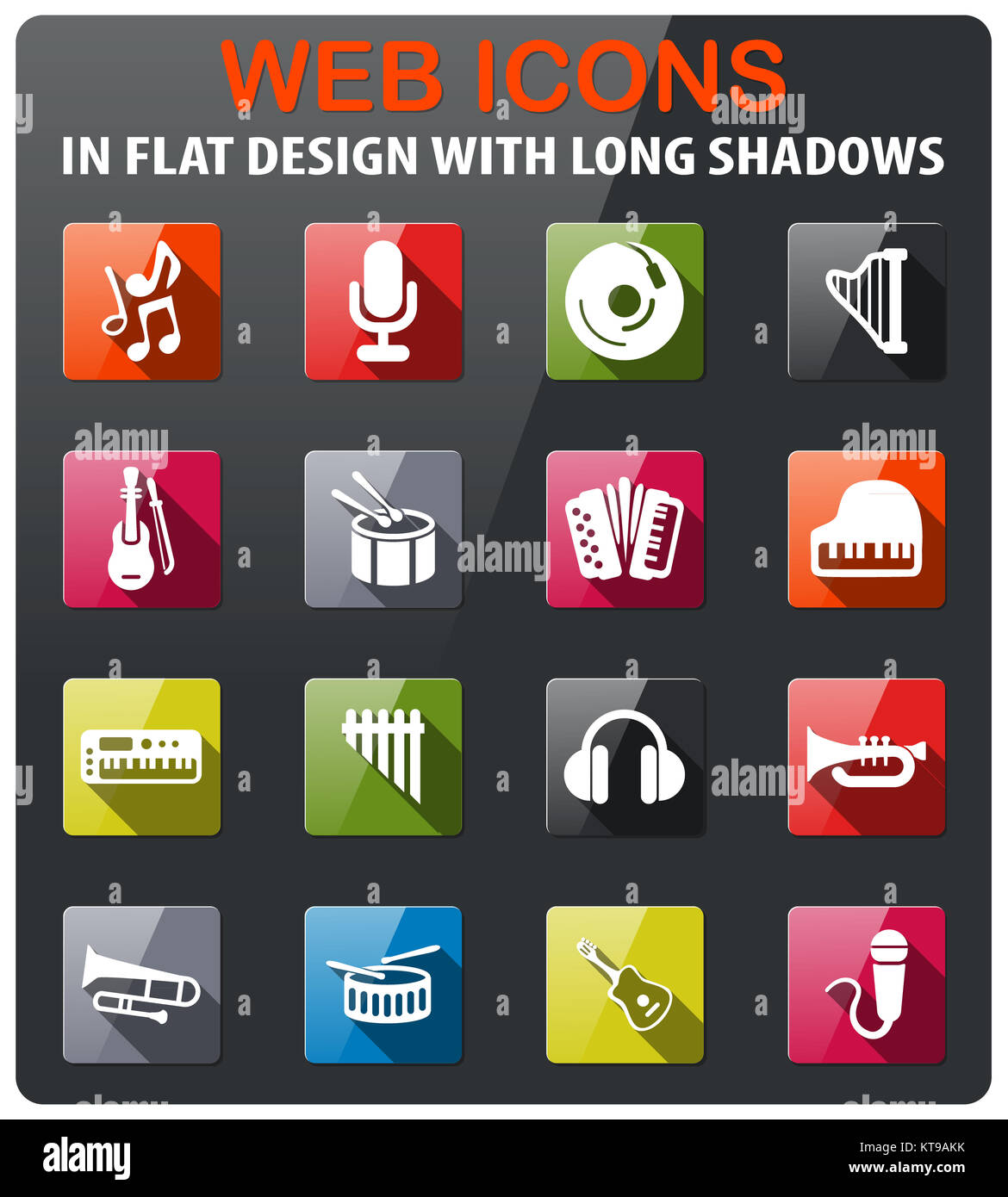 music icon set Stock Photo - Alamy