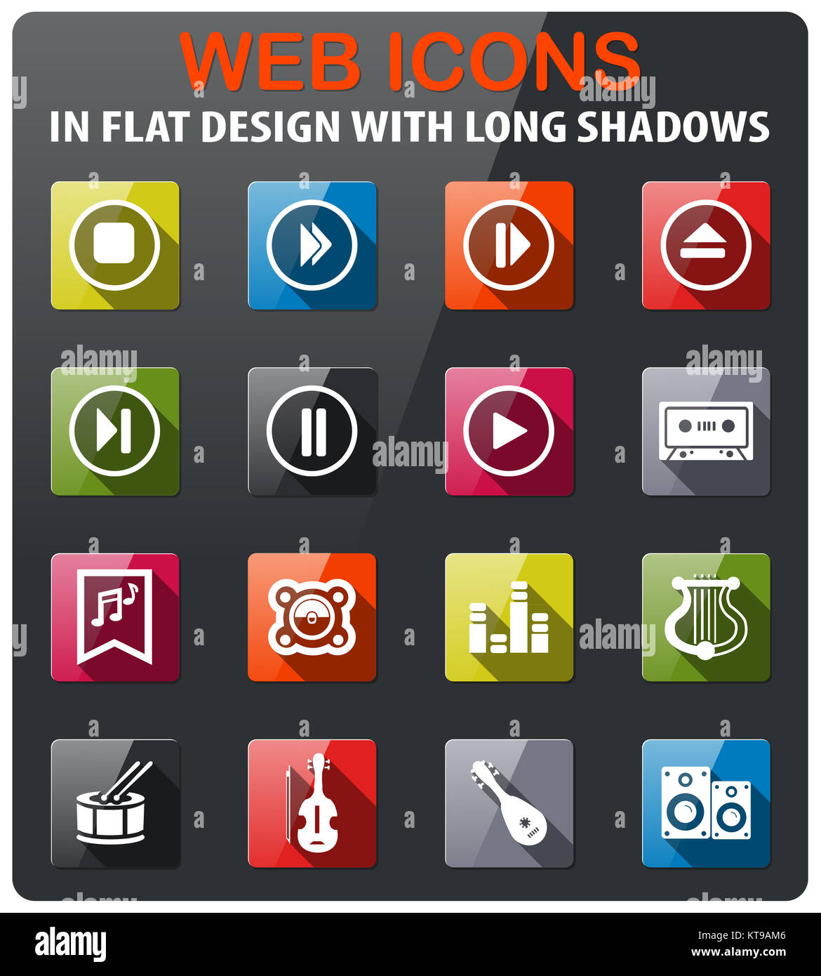 music icon set Stock Photo - Alamy