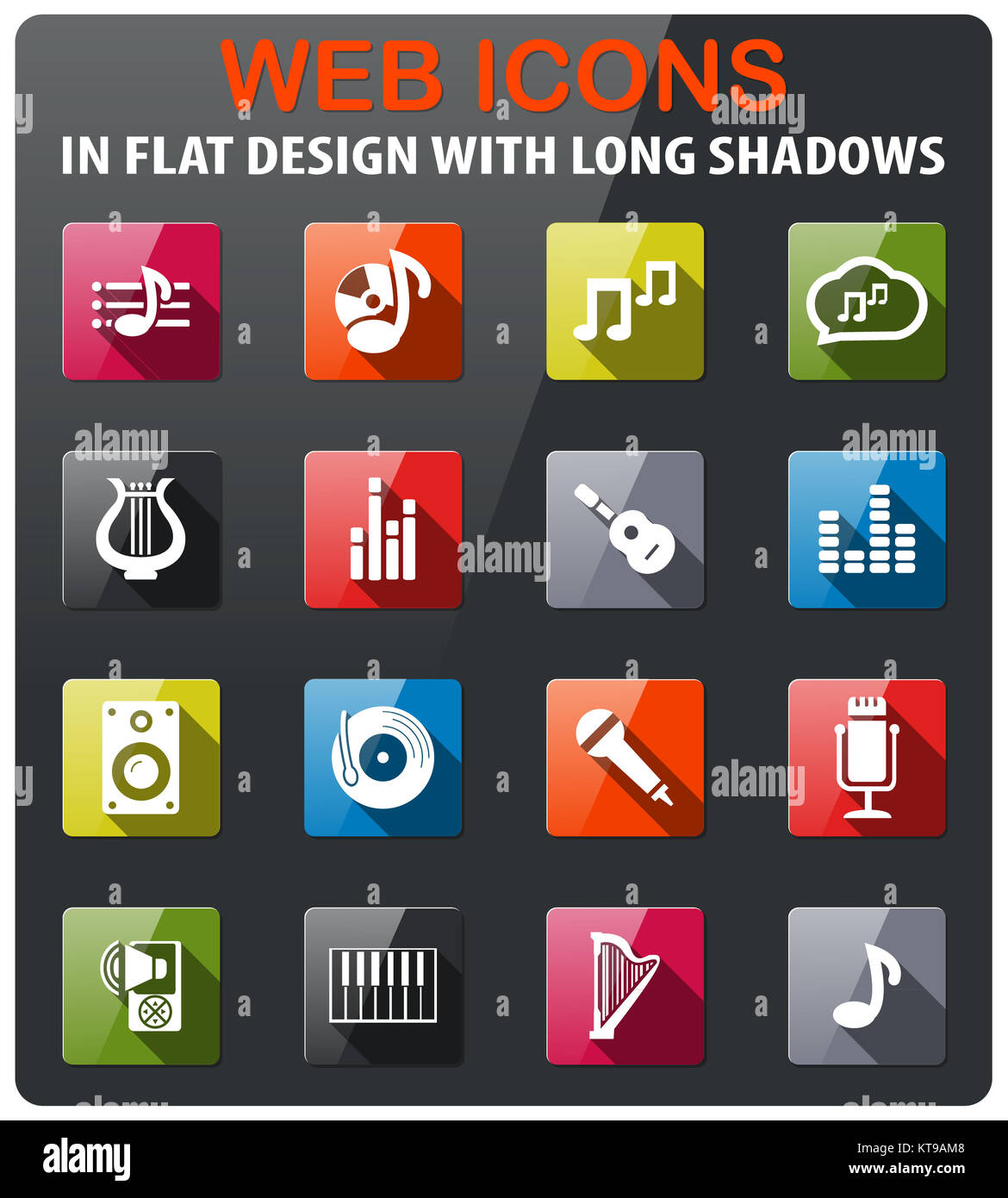 music icon set Stock Photo - Alamy