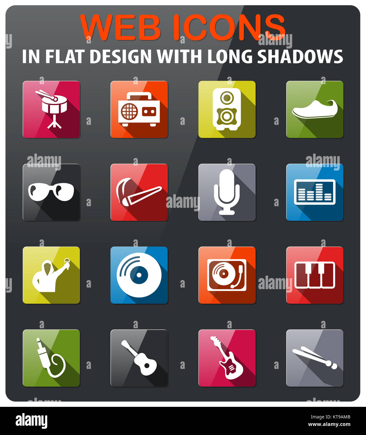 music icon set Stock Photo - Alamy