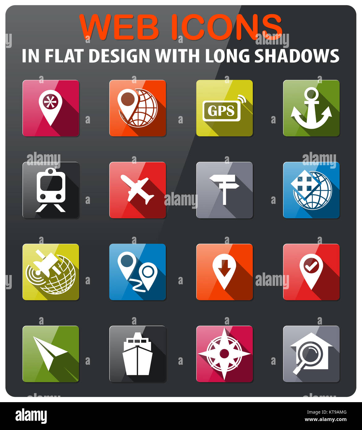 navigation icon set Stock Photo - Alamy