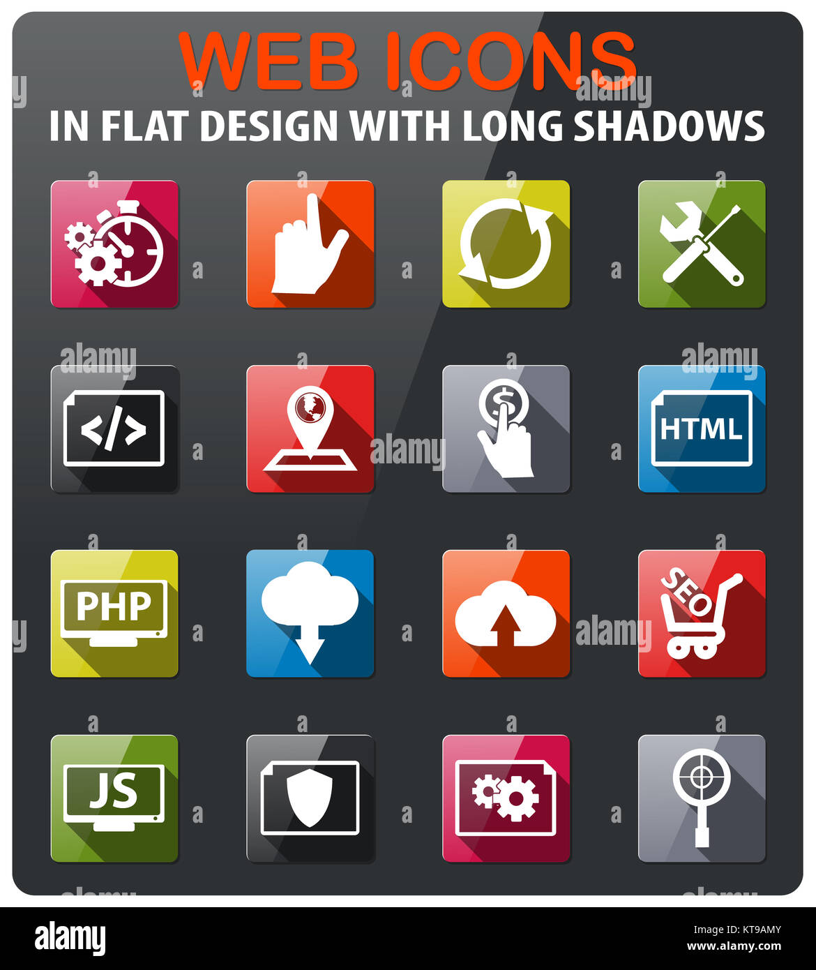 seo icon set Stock Photo - Alamy