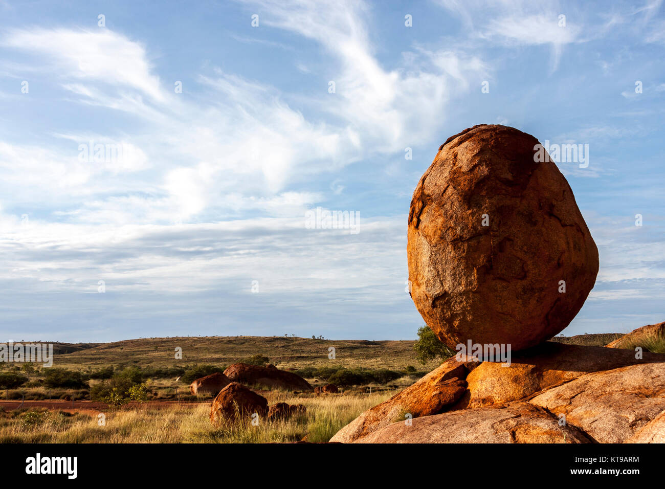 Australia. Outback. The Devils Marbles are huge granite boulders ...