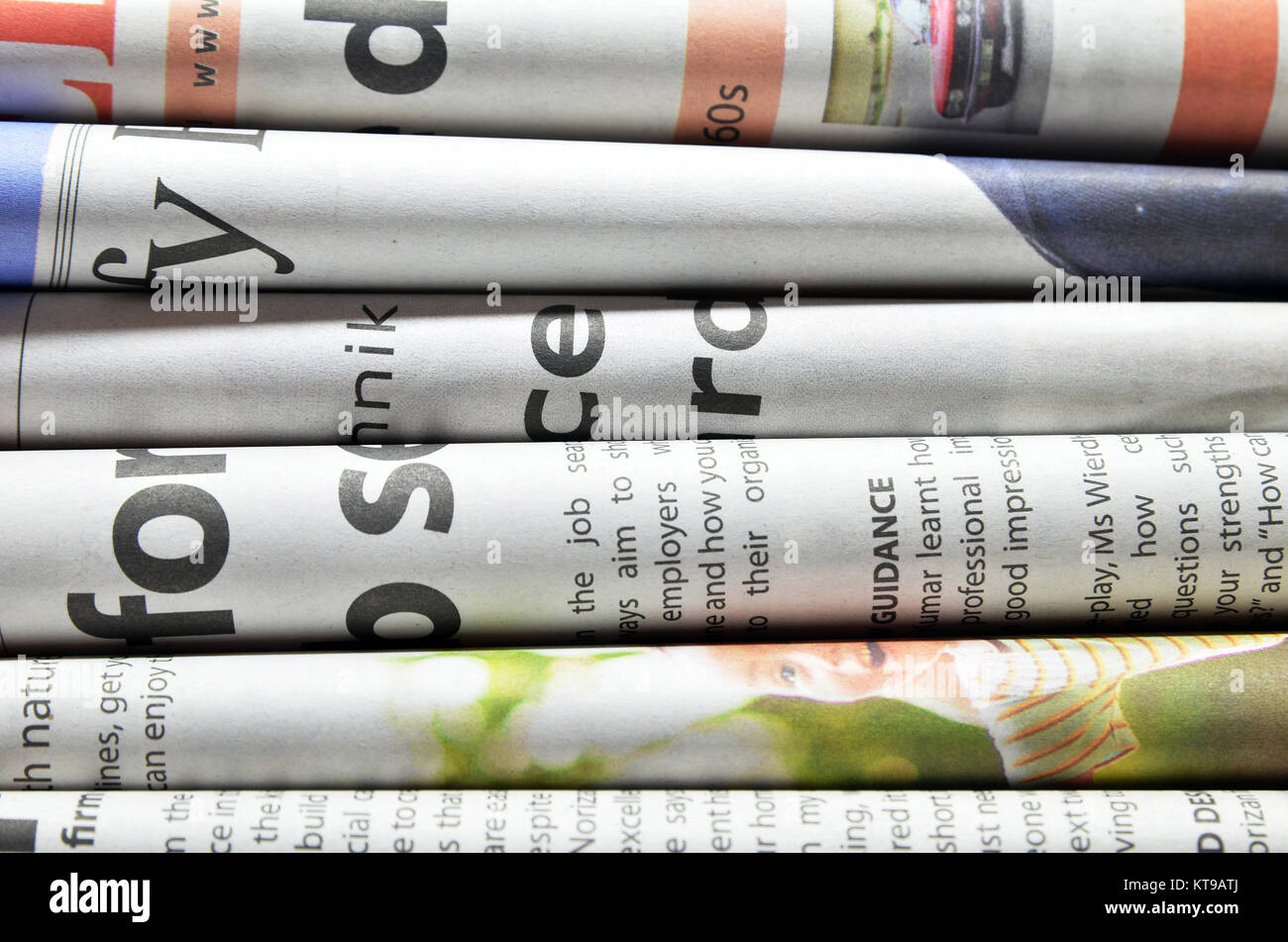 Folded newspaper template hi-res stock photography and images - Alamy