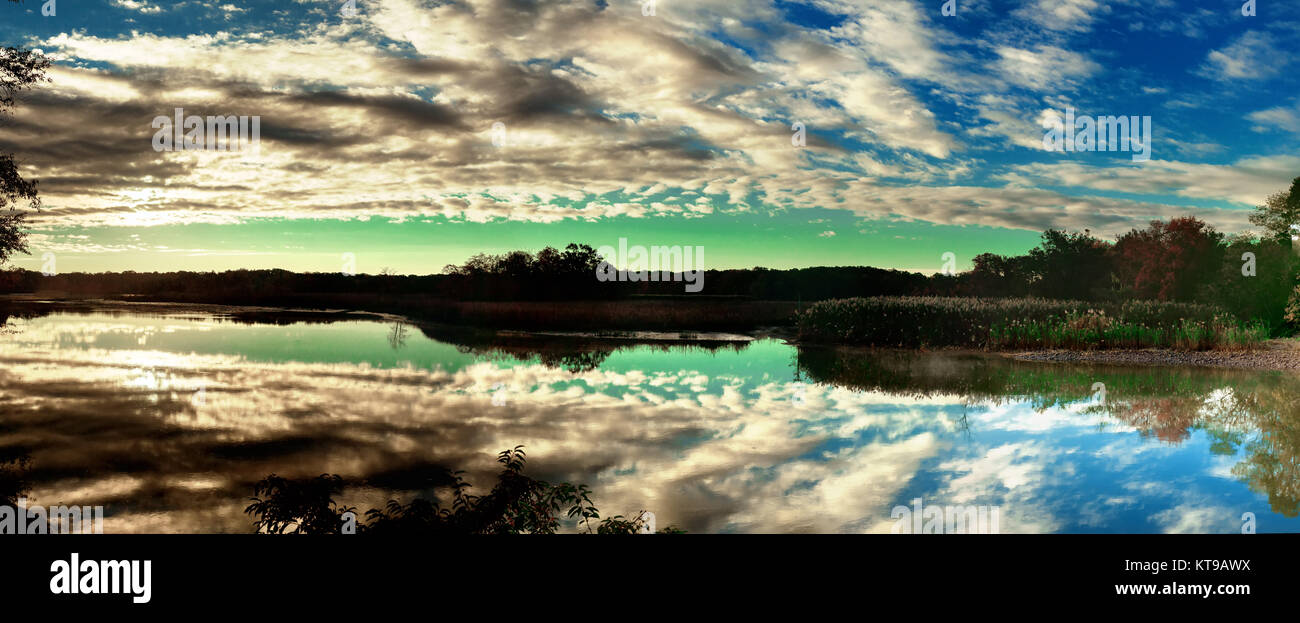 Sky clouds River Stock Photo - Alamy